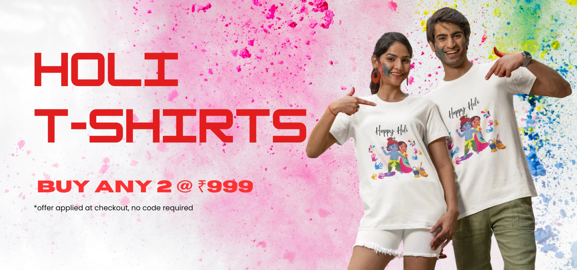 Holi T-Shirt Collection – Celebrate with Vibrant Festive Tees – Moda Veda